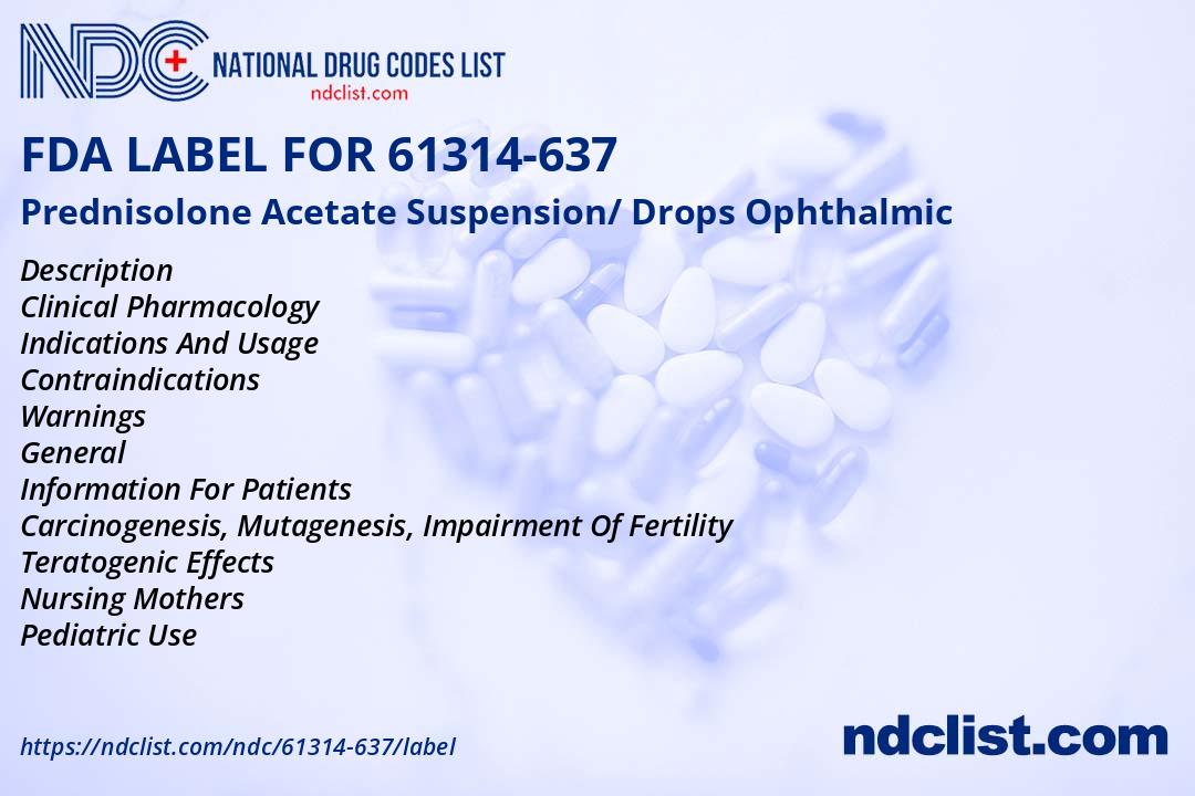 FDA Label for Prednisolone Acetate Suspension/ Drops Ophthalmic ...