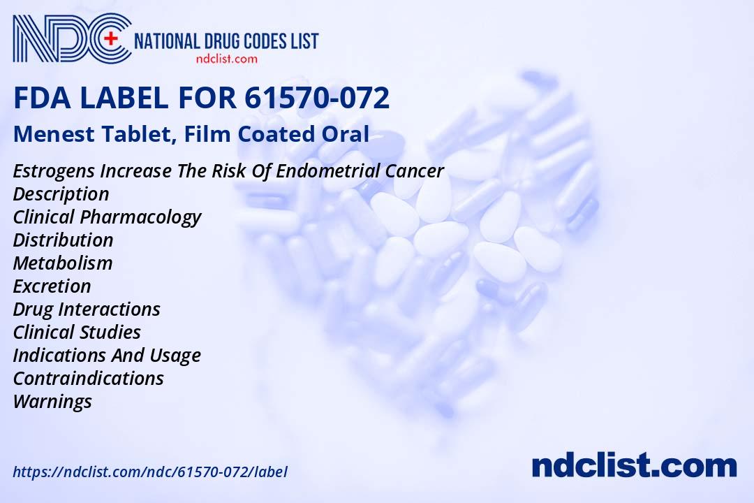 FDA Label for Menest Tablet, Film Coated Oral - Indications, Usage ...