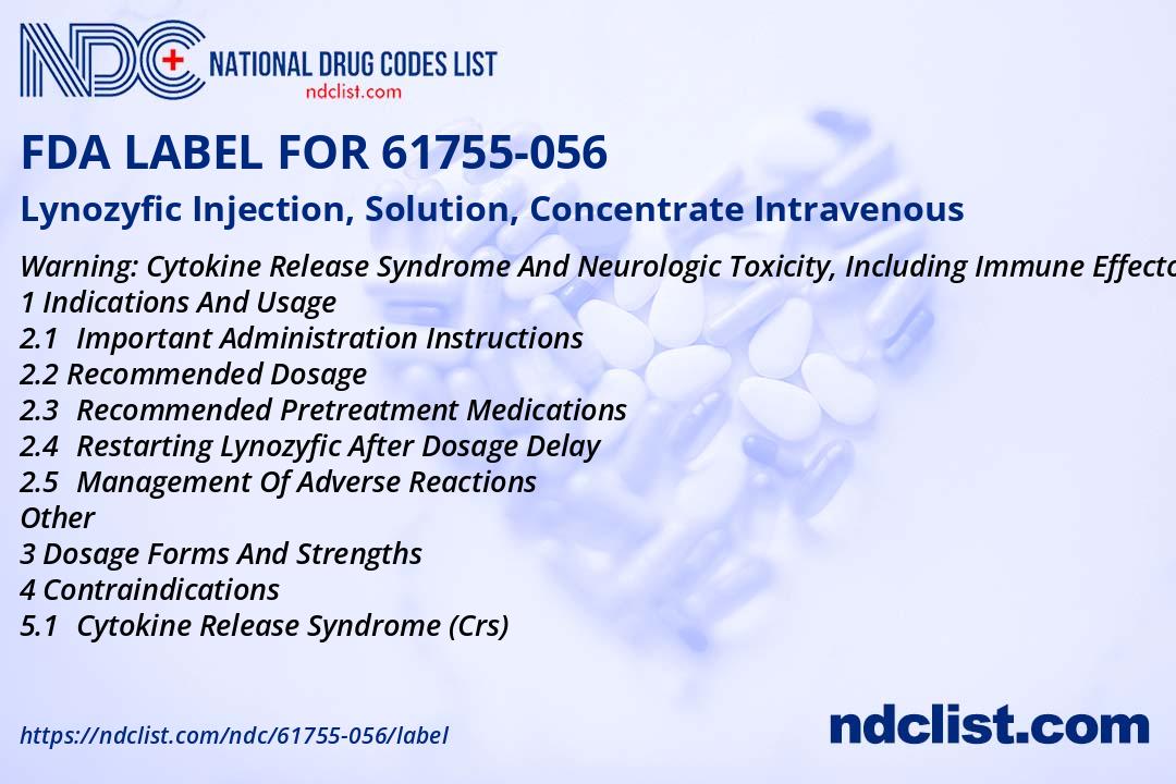 FDA Label for Lynozyfic Injection, Solution, Concentrate Intravenous ...
