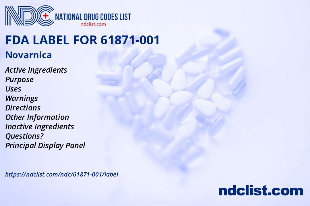 Novarnica- FDA Label NDC61871-001