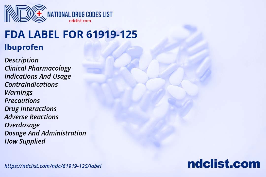 FDA Label for Ibuprofen - Indications, Usage & Precautions
