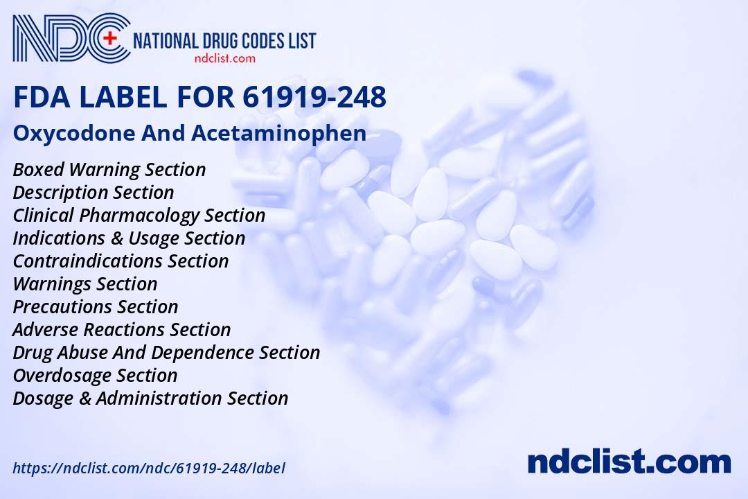 FDA Label for Oxycodone And Acetaminophen - Indications, Usage ...