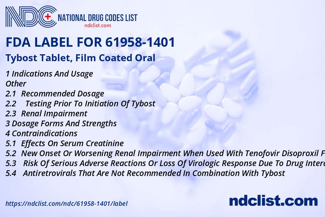 FDA Label for Tybost Tablet, Film Coated Oral - Indications, Usage ...