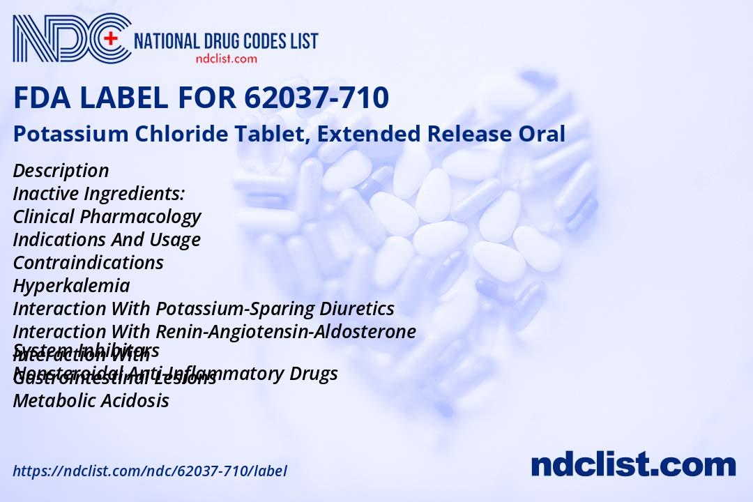 FDA Label for Potassium Chloride Tablet, Extended Release Oral ...