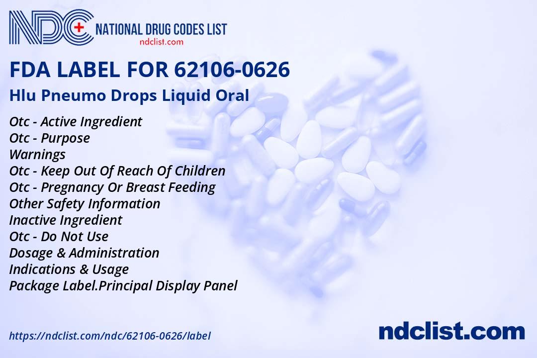 FDA Label for Hlu Pneumo Drops Liquid Oral - Indications, Usage ...