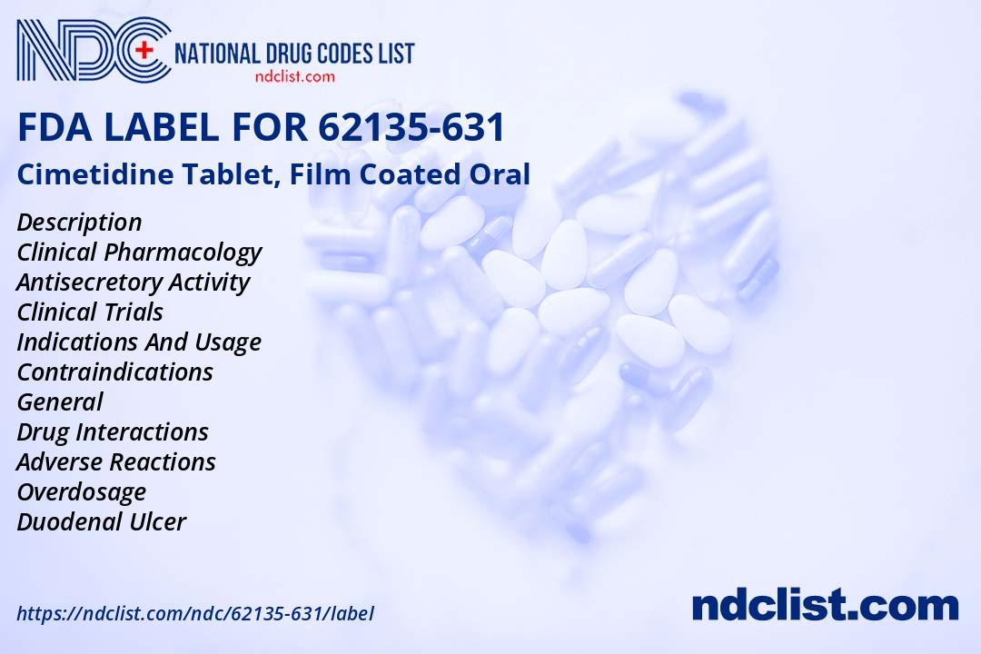 FDA Label for Cimetidine Tablet, Film Coated Oral - Indications, Usage ...