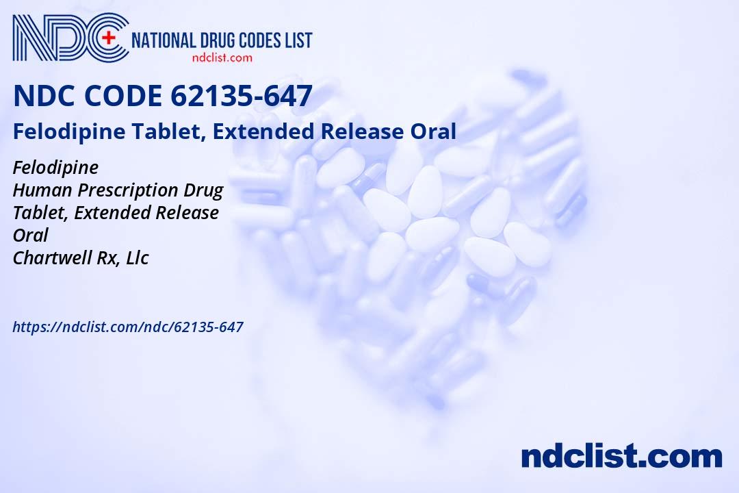 Felodipine Tablet, Extended Release- NDC62135-647