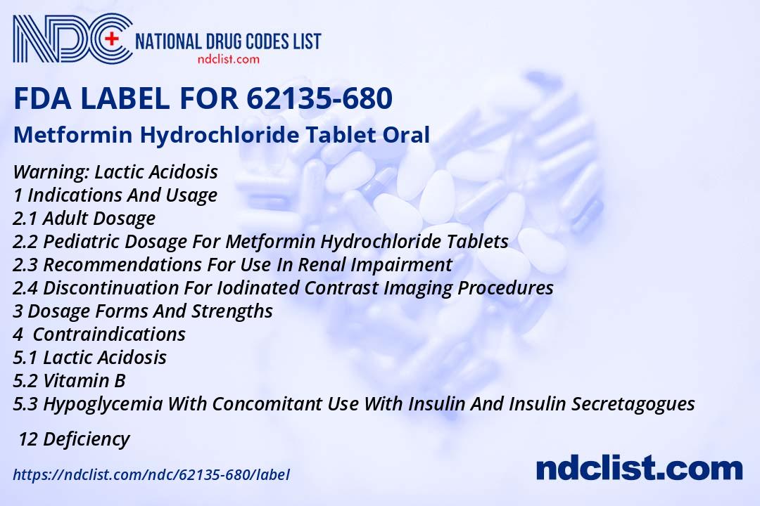 FDA Label for Metformin Hydrochloride Tablet Oral - Indications, Usage ...