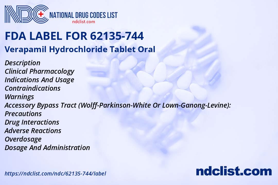 FDA Label for Verapamil Hydrochloride Tablet Oral - Indications, Usage ...