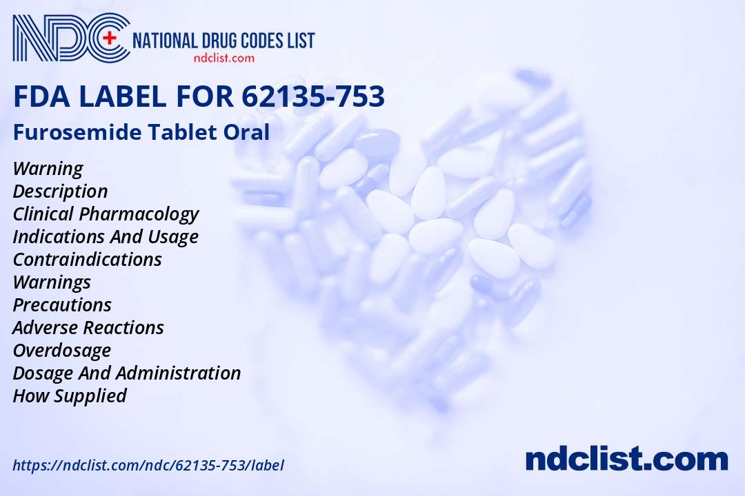 FDA Label for Furosemide Tablet Oral - Indications, Usage & Precautions