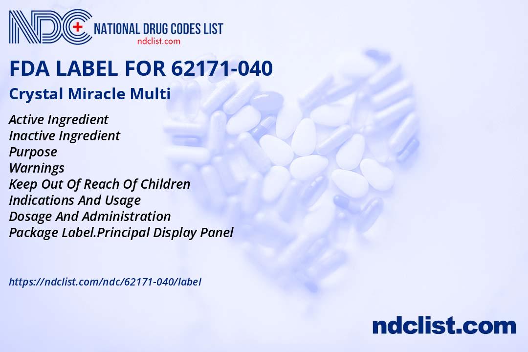 FDA Label for Crystal Miracle Multi - Indications, Usage & Precautions