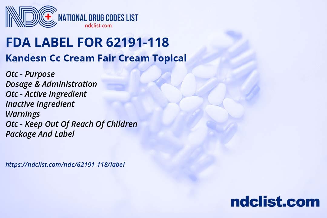 Kandesn Cc Cream- FDA Label NDC62191-118