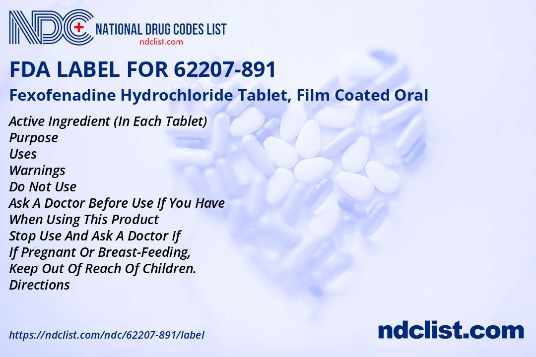 FDA Label for Fexofenadine Hydrochloride Tablet, Film Coated Oral ...