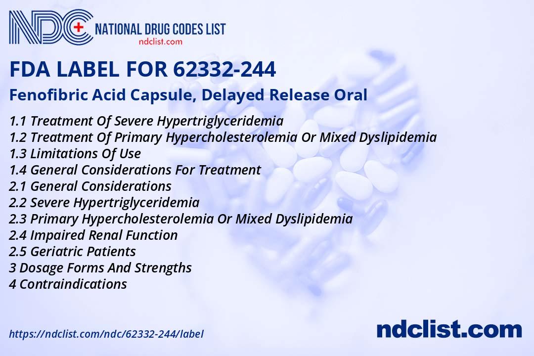 FDA Label for Fenofibric Acid Capsule, Delayed Release Oral ...