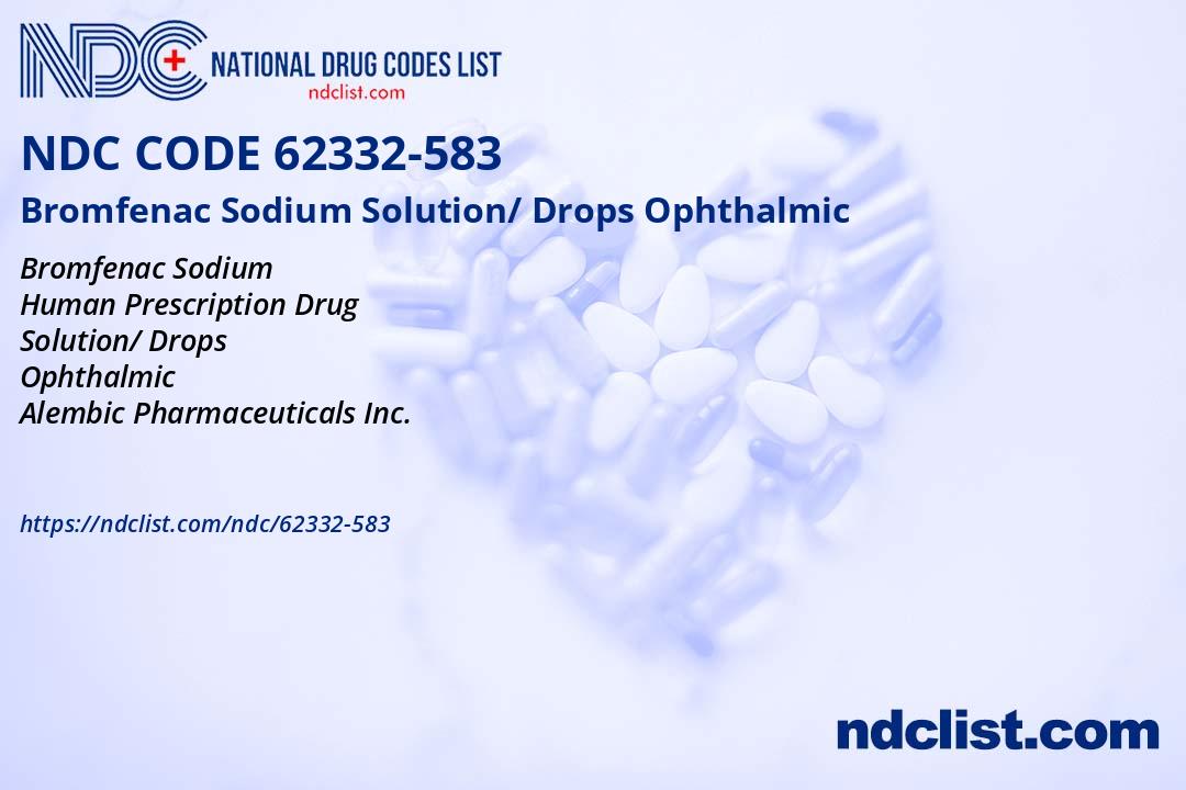 Bromfenac Sodium Solution/ Drops- NDC62332-583