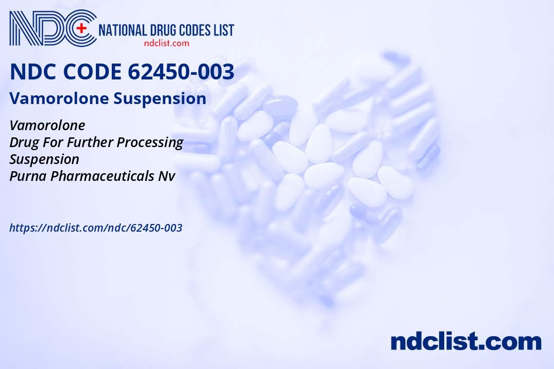 Vamorolone Suspension- NDC62450-003