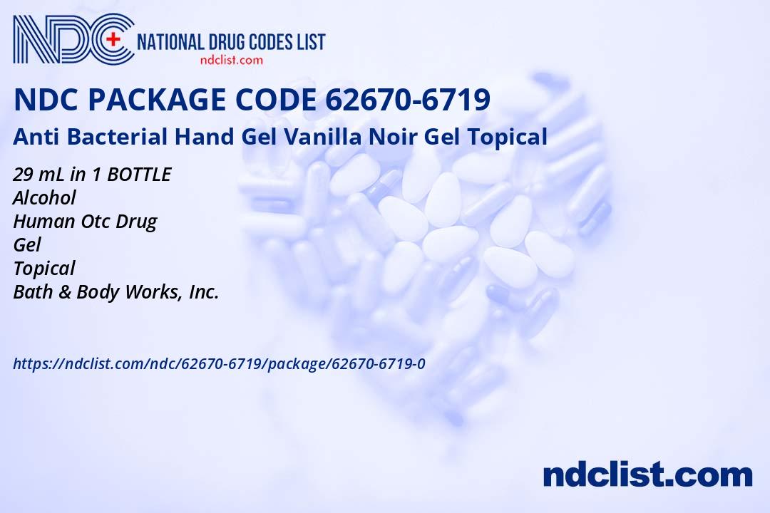 Anti Bacterial Hand Gel- NDC62670-6719-0