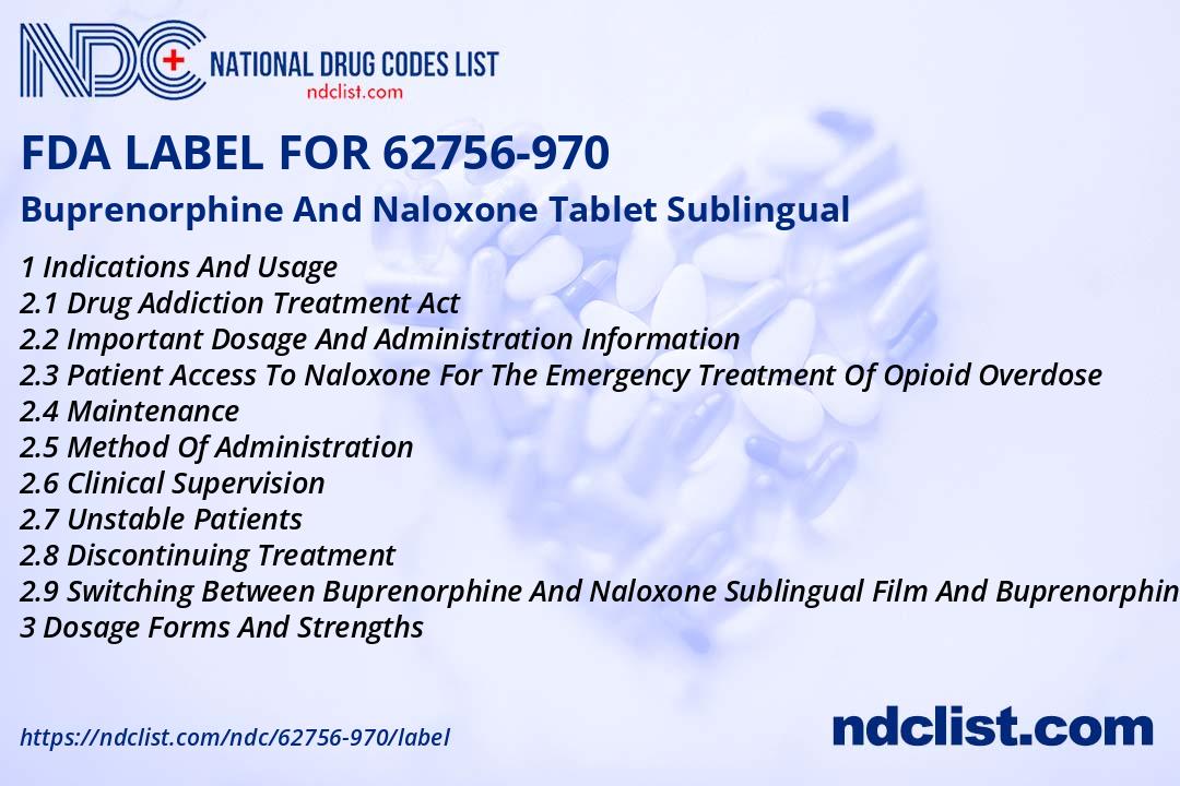 FDA Label for Buprenorphine And Naloxone Tablet Sublingual ...