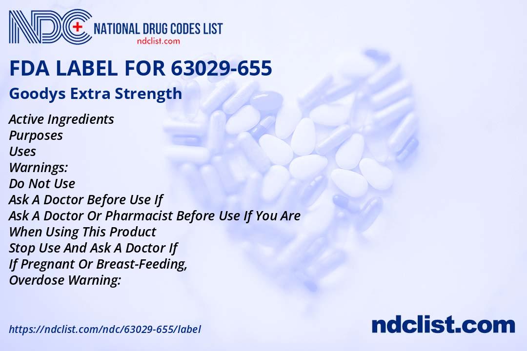 FDA Label for Goodys Extra Strength - Indications, Usage & Precautions