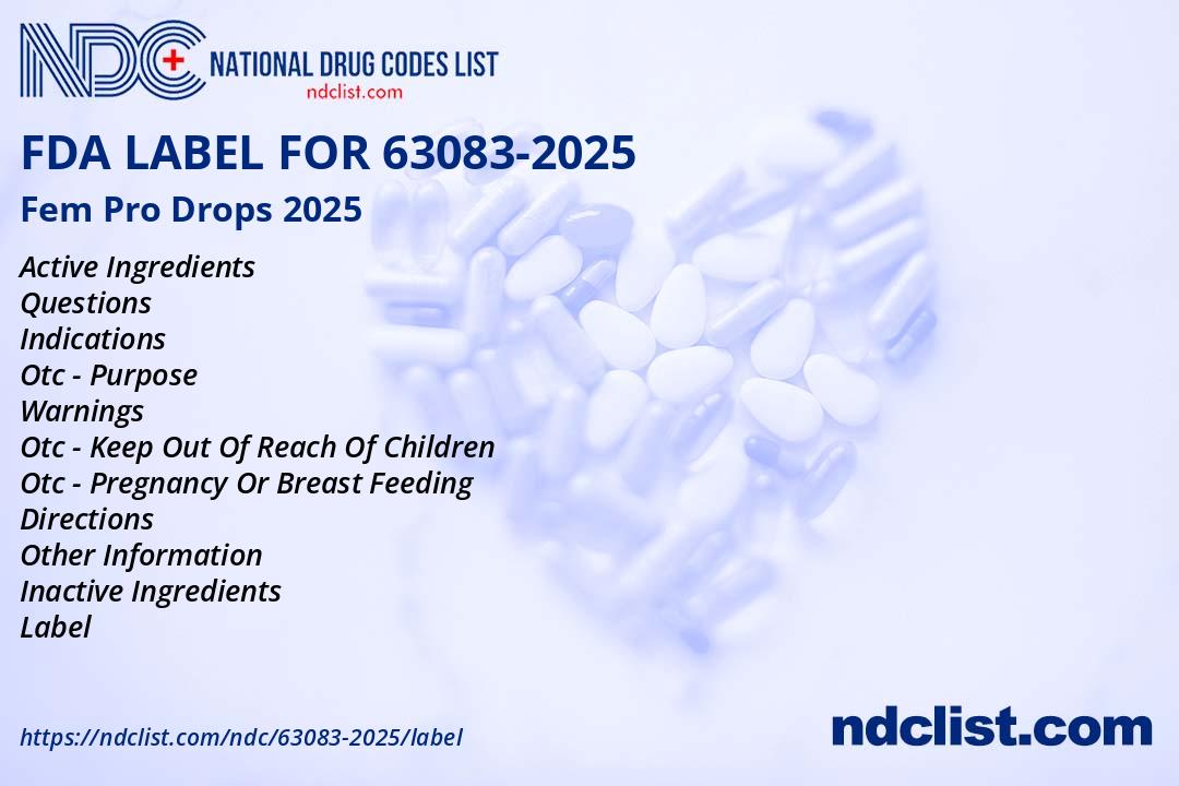 Fem Pro Drops Liquid- FDA Label NDC63083-2025