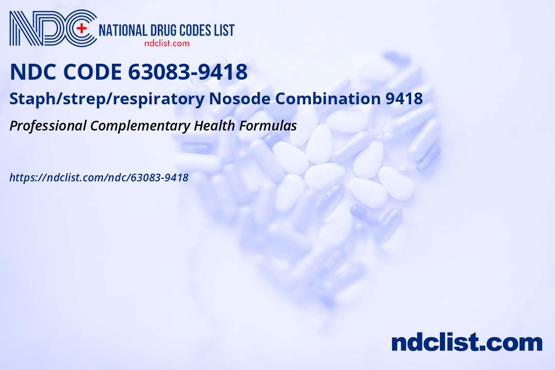 Staph/strep/respiratory Nosode Combination- NDC63083-9418