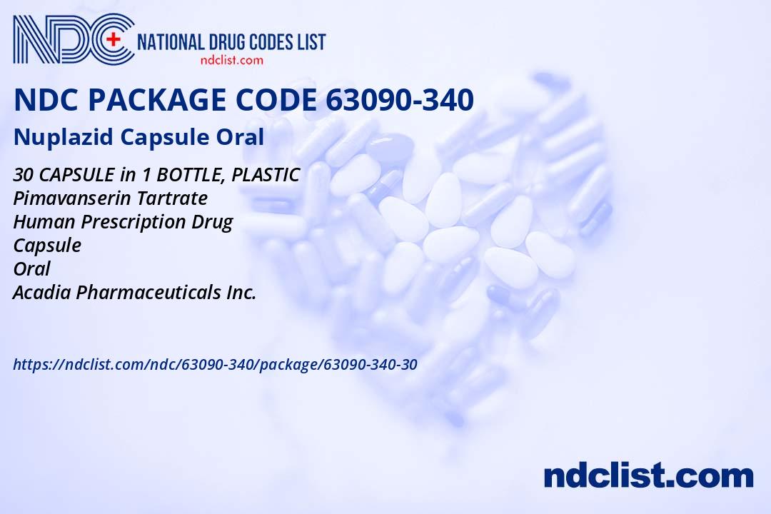 Nuplazid Capsule- NDC63090-340-30