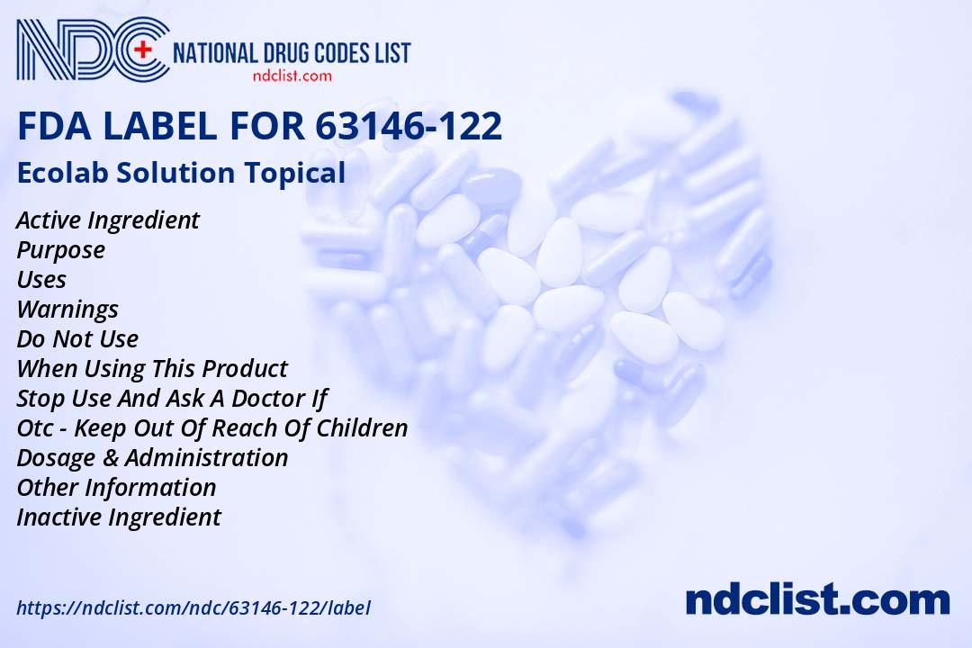 FDA Label for Ecolab Solution Topical - Indications, Usage & Precautions