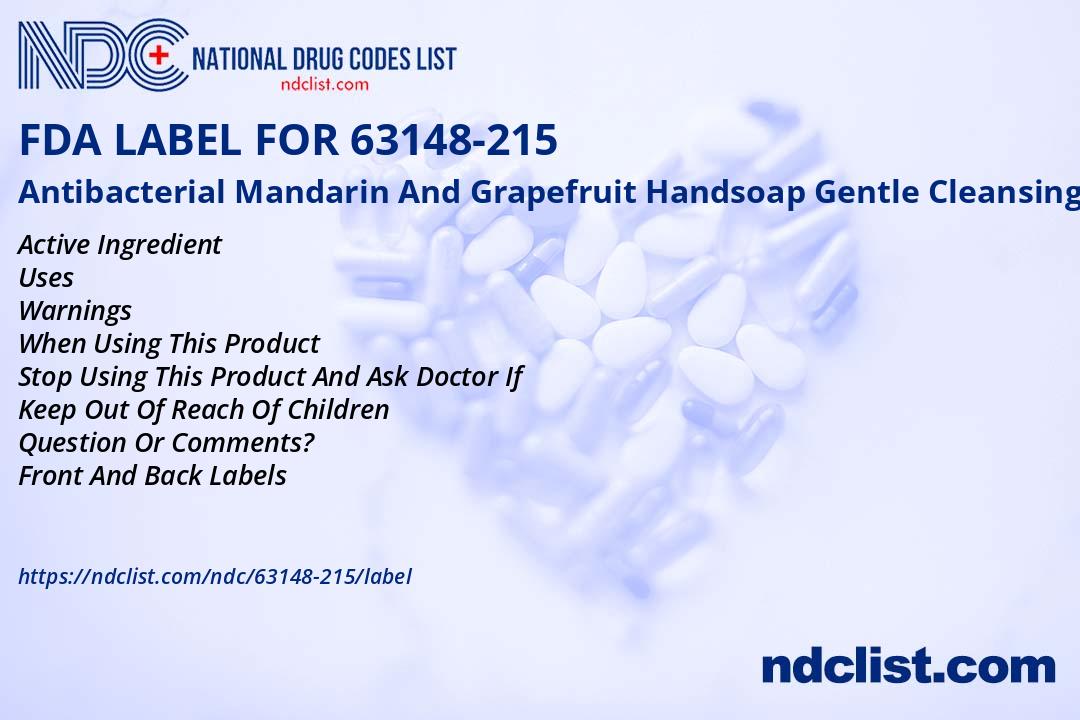 FDA Label for Antibacterial Mandarin And Grapefruit Handsoap Gentle ...