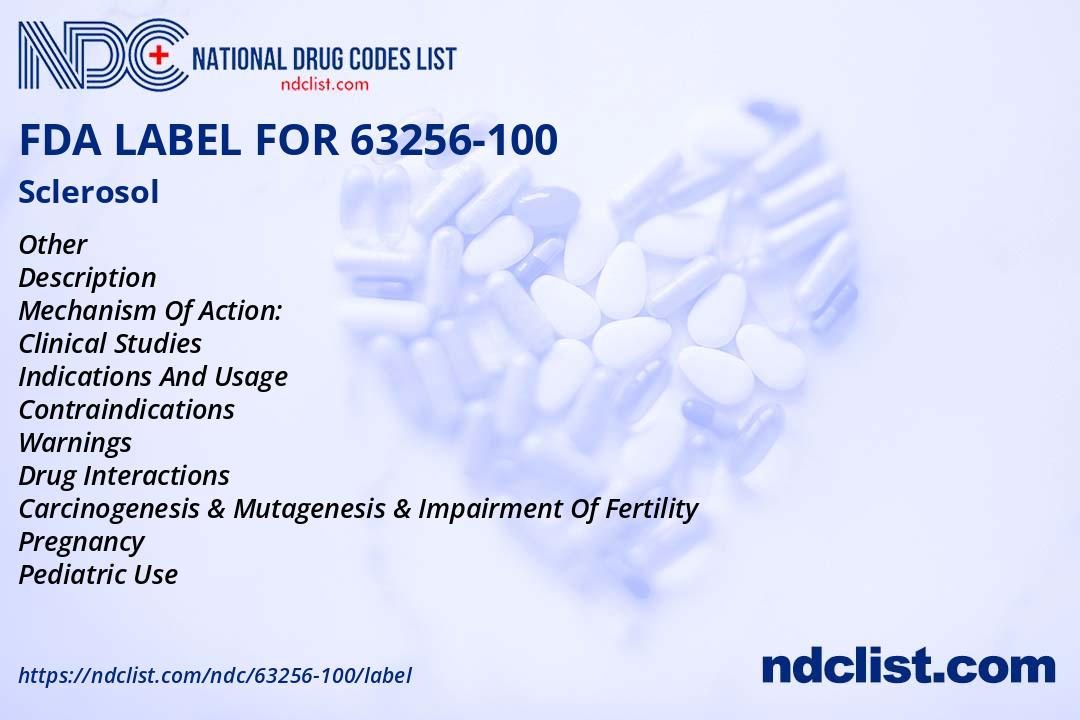 Sclerosol- FDA Label NDC63256-100