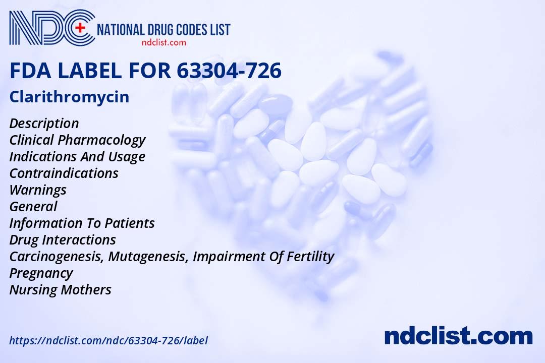 FDA Label for Clarithromycin - Indications, Usage & Precautions