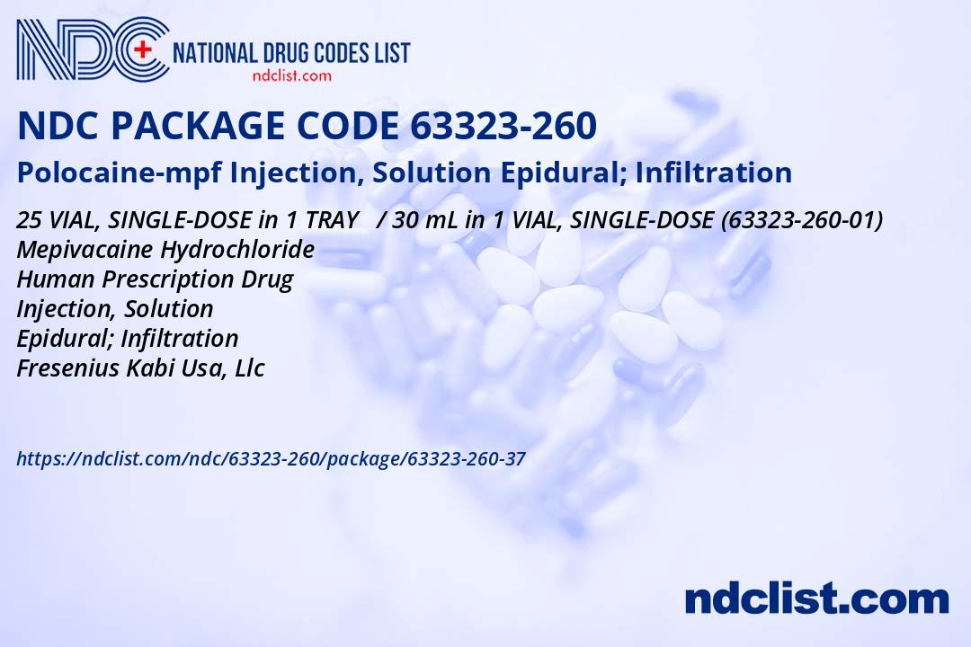 Polocaine-mpf Injection, Solution- NDC63323-260-37