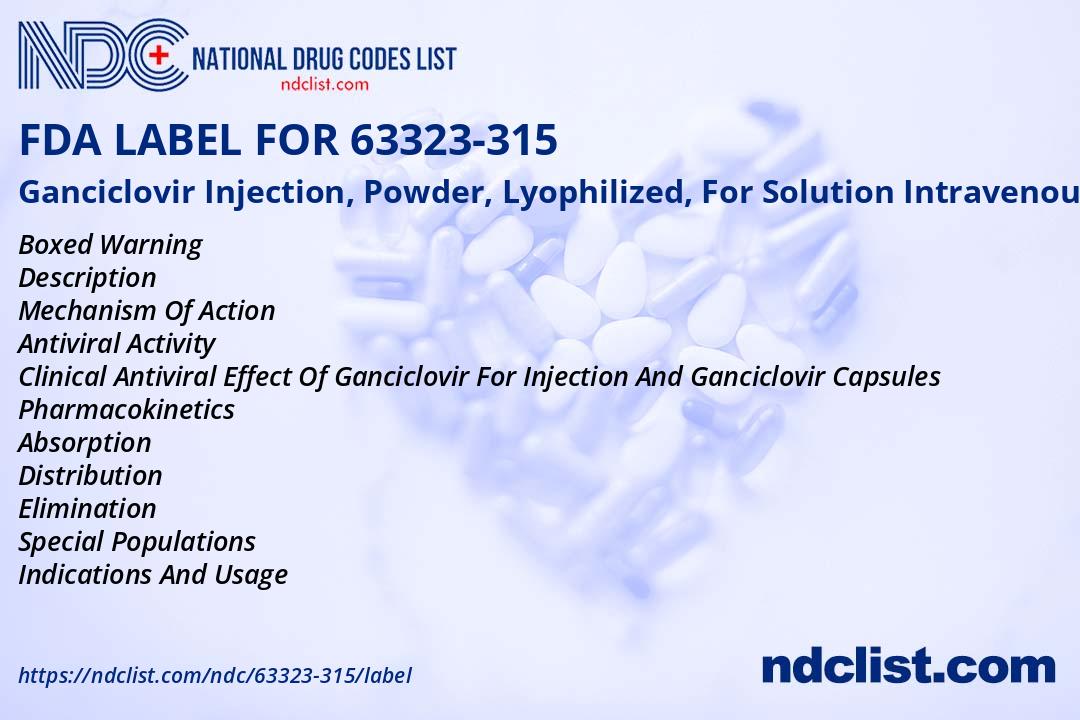 FDA Label for Ganciclovir Injection, Powder, Lyophilized, For Solution ...
