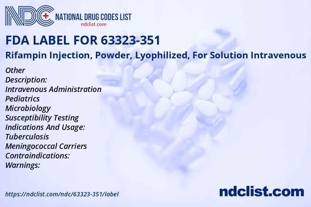 FDA Label for Rifampin Injection, Powder, Lyophilized, For Solution ...