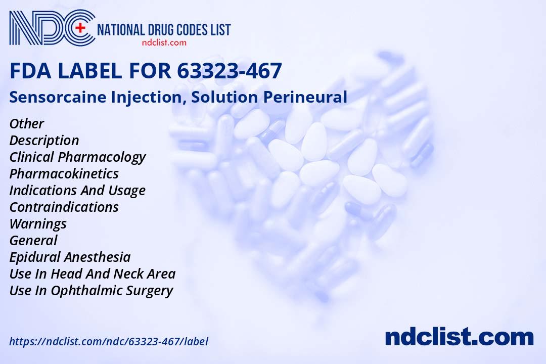 FDA Label for Sensorcaine Injection, Solution Perineural - Indications ...