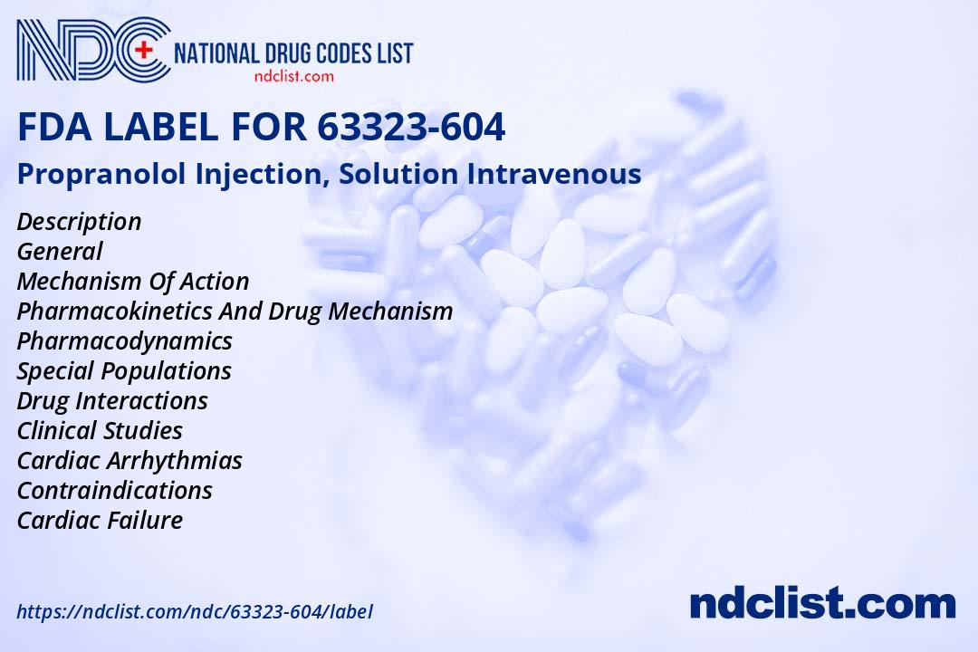 FDA Label for Propranolol Injection, Solution Intravenous - Indications ...