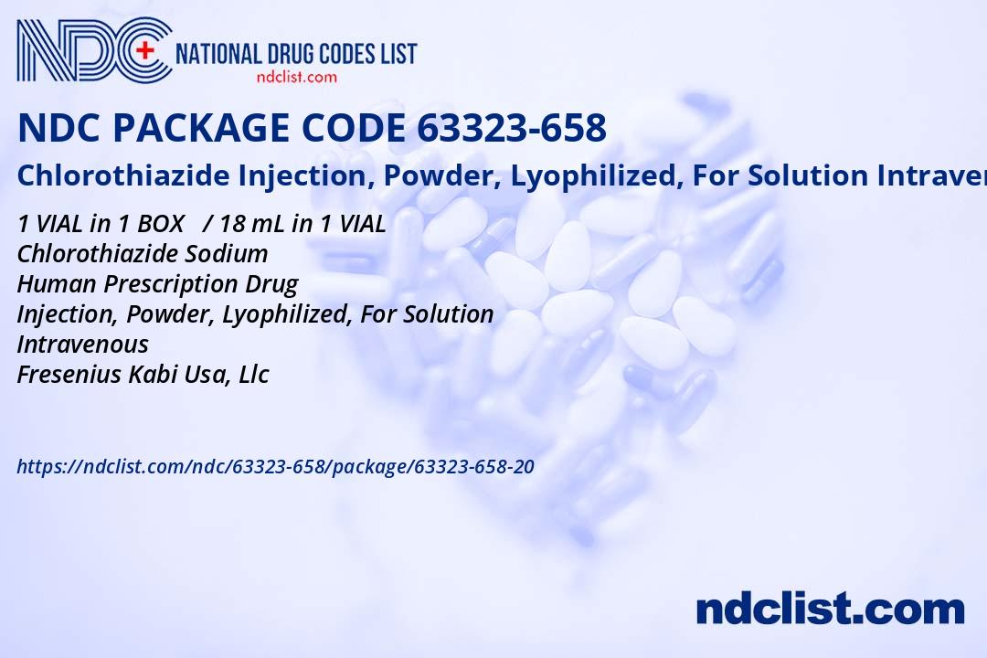 Chlorothiazide- NDC63323-658-20