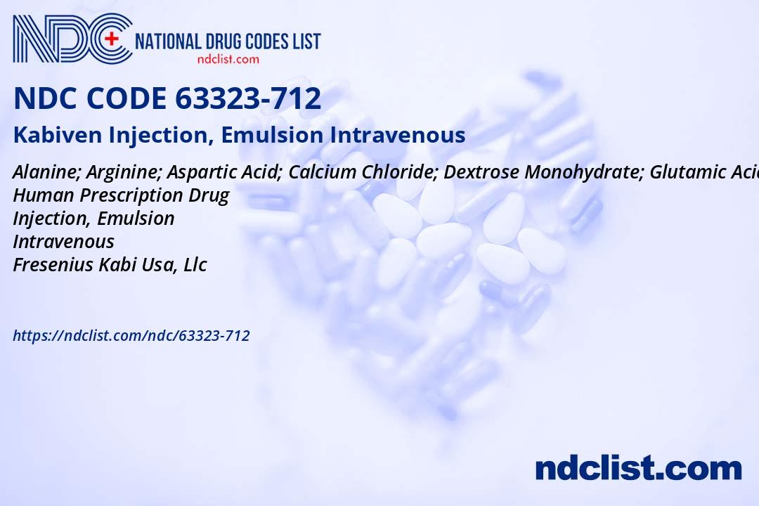 NDC 63323-712 Kabiven Injection, Emulsion Intravenous