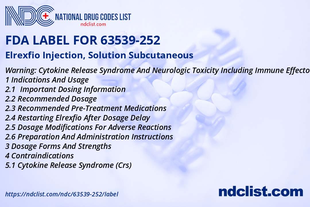 FDA Label for Elrexfio Injection, Solution Subcutaneous - Indications ...