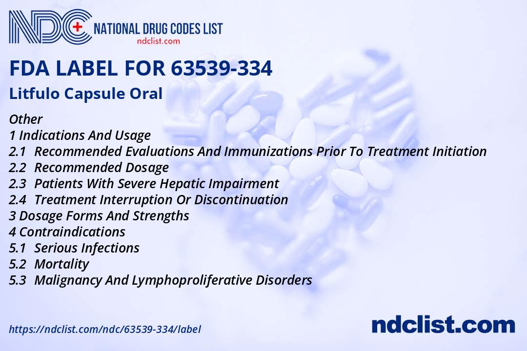 FDA Label for Litfulo Capsule Oral - Indications, Usage & Precautions