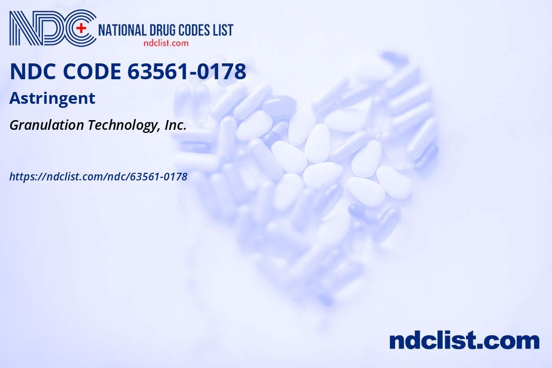 NDC 63561-0178 Astringent Powder, For Solution Topical