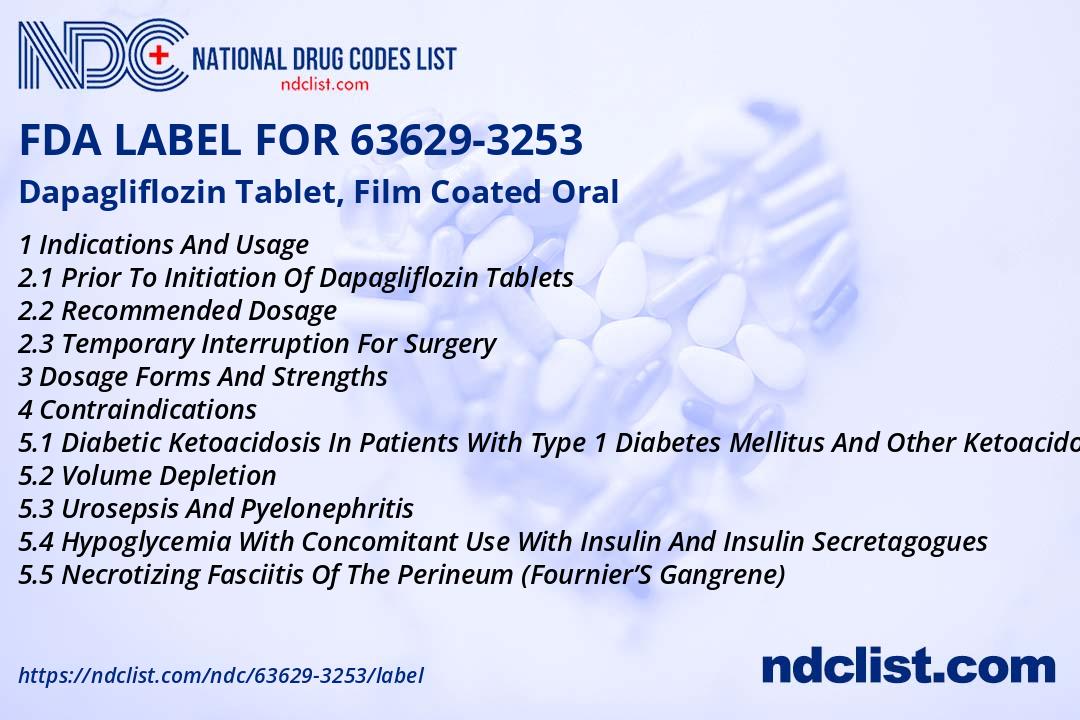 FDA Label for Dapagliflozin Tablet, Film Coated Oral - Indications ...