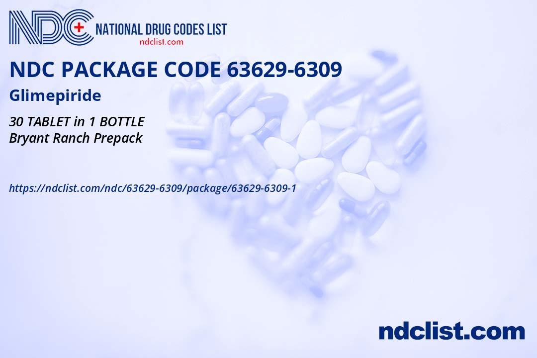 NDC Package 63629-6309-1 Glimepiride