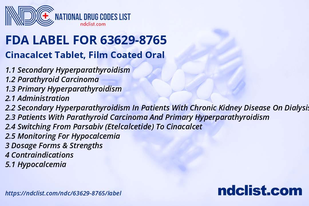 FDA Label for Cinacalcet Tablet, Film Coated Oral - Indications, Usage ...