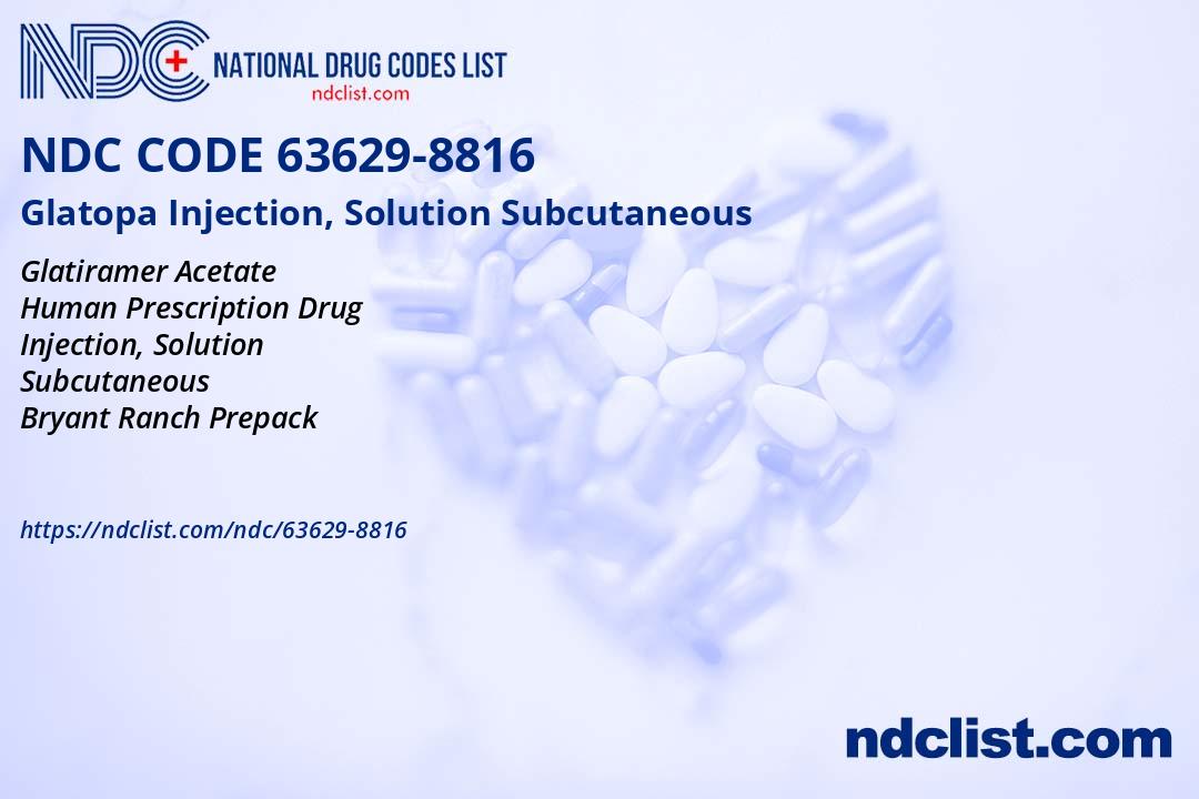 NDC 63629-8816 Glatopa Injection, Solution Subcutaneous