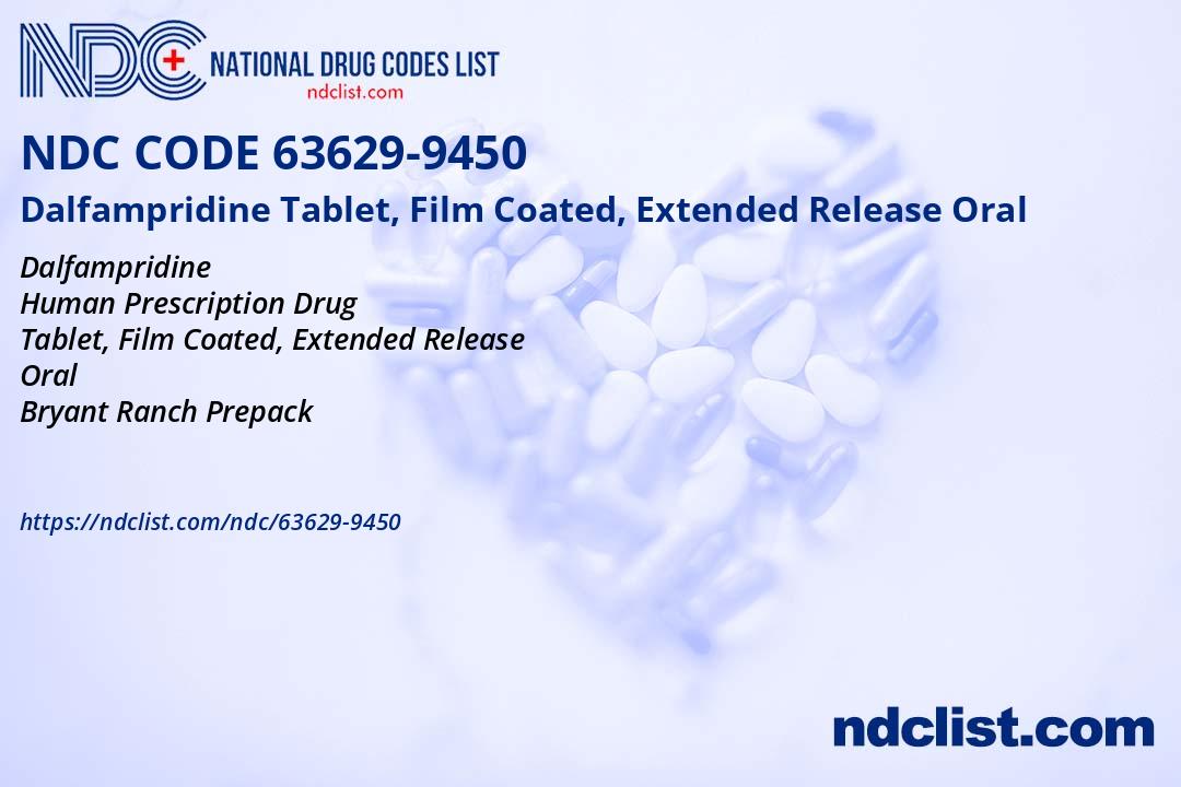 NDC 63629-9450 Dalfampridine Tablet, Film Coated, Extended Release Oral