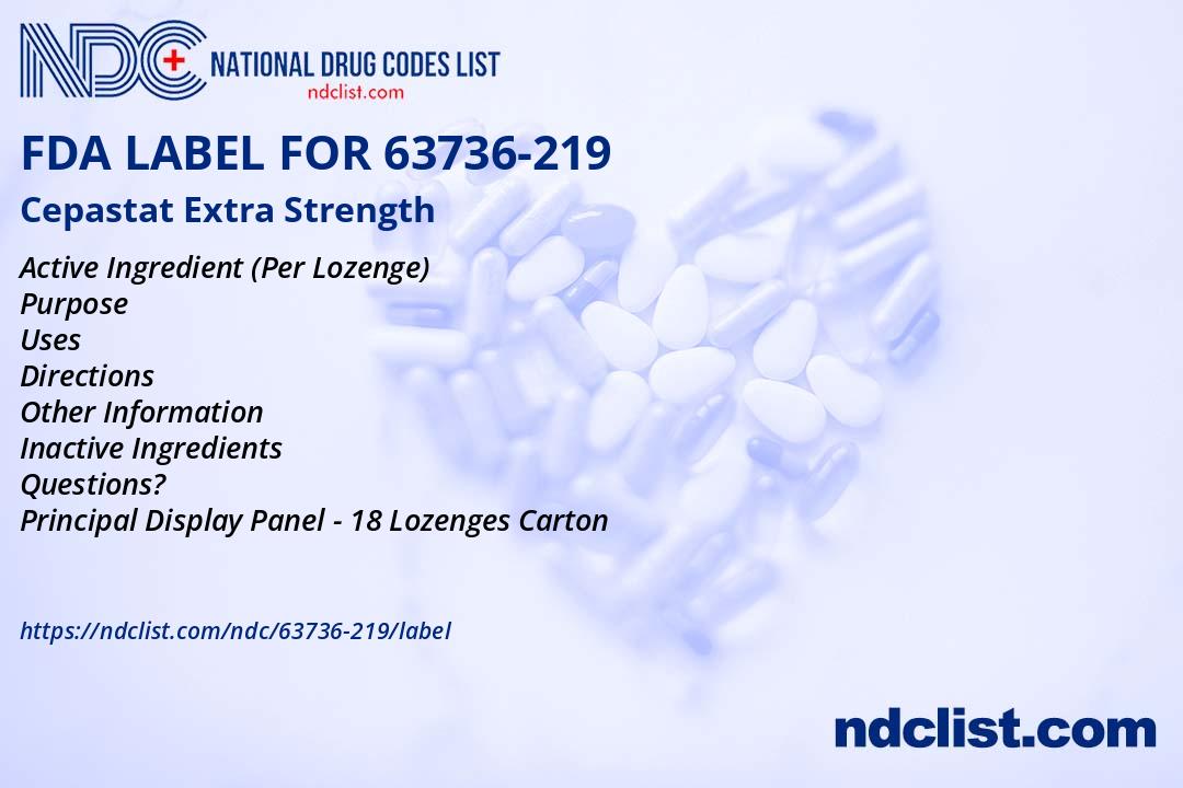 Cepastat FDA Label - NDC 63736-219