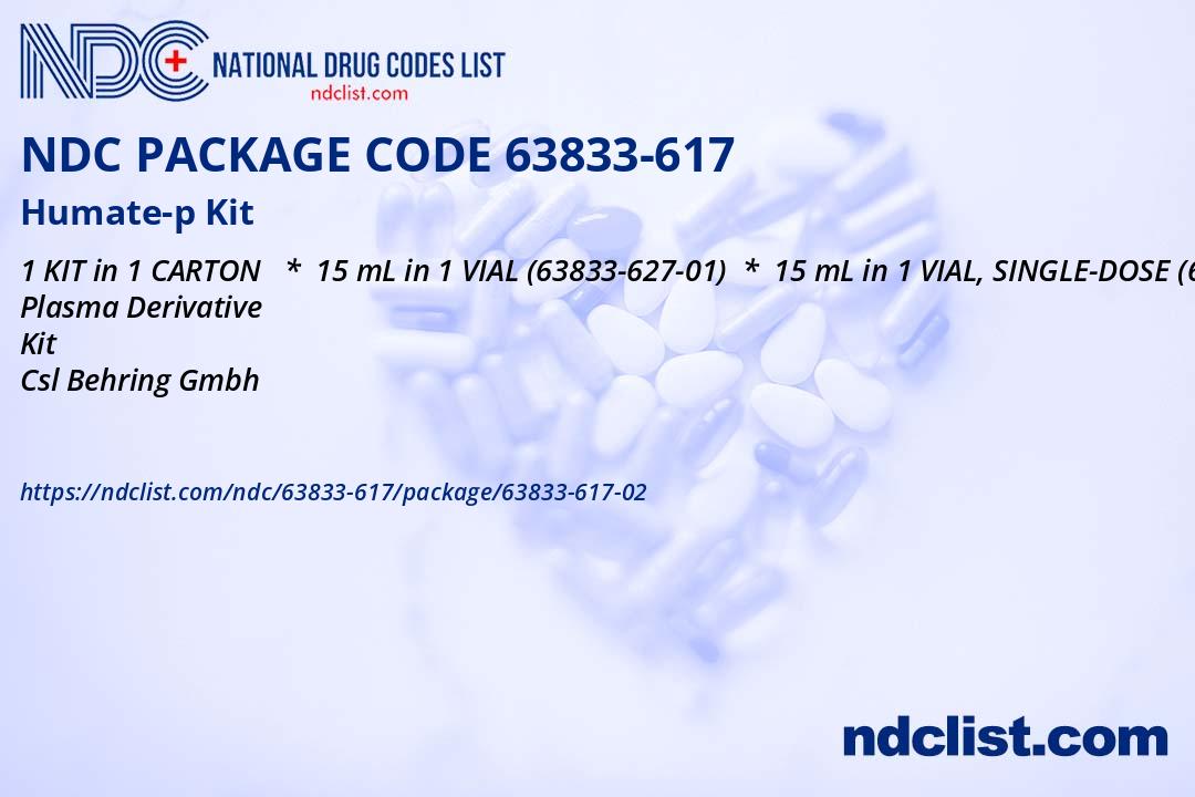 NDC Package 63833-617-02 Humate-p Kit