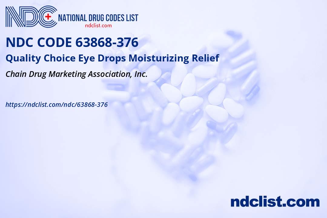 Quality Choice Eye Drops Moisturizing Relief- NDC63868-376