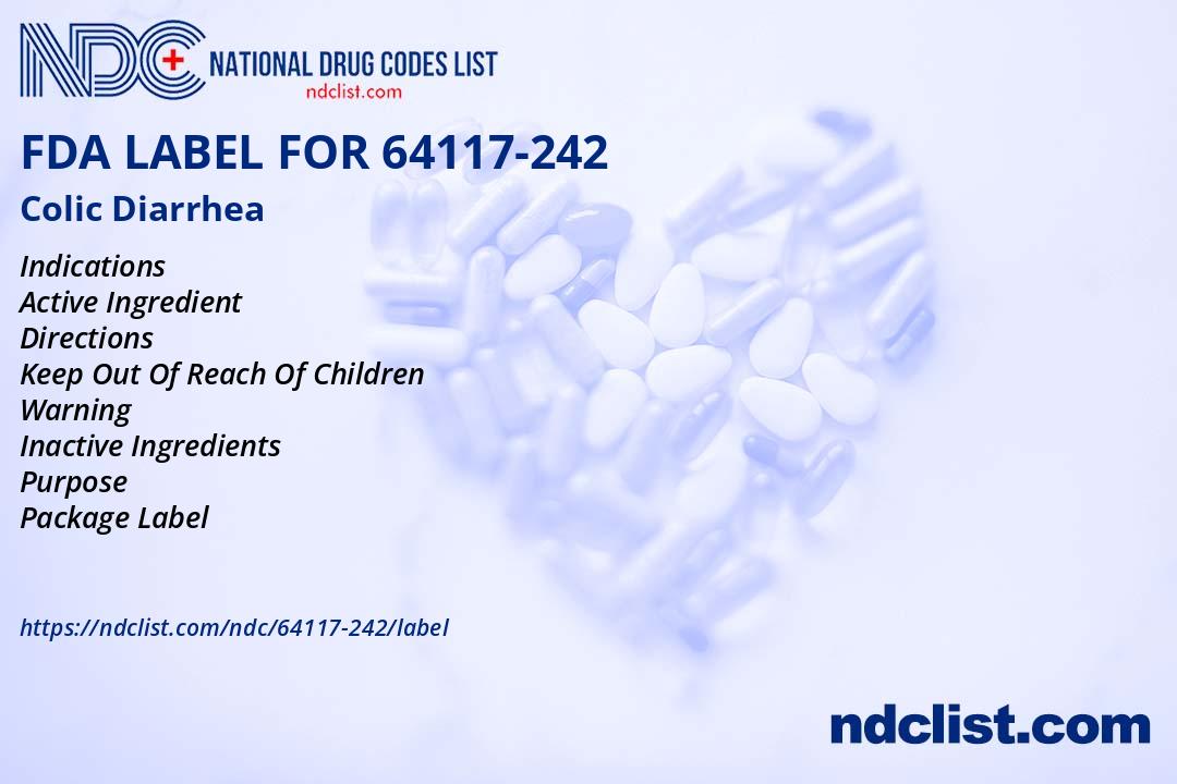 FDA Label for Colic Diarrhea - Indications, Usage & Precautions