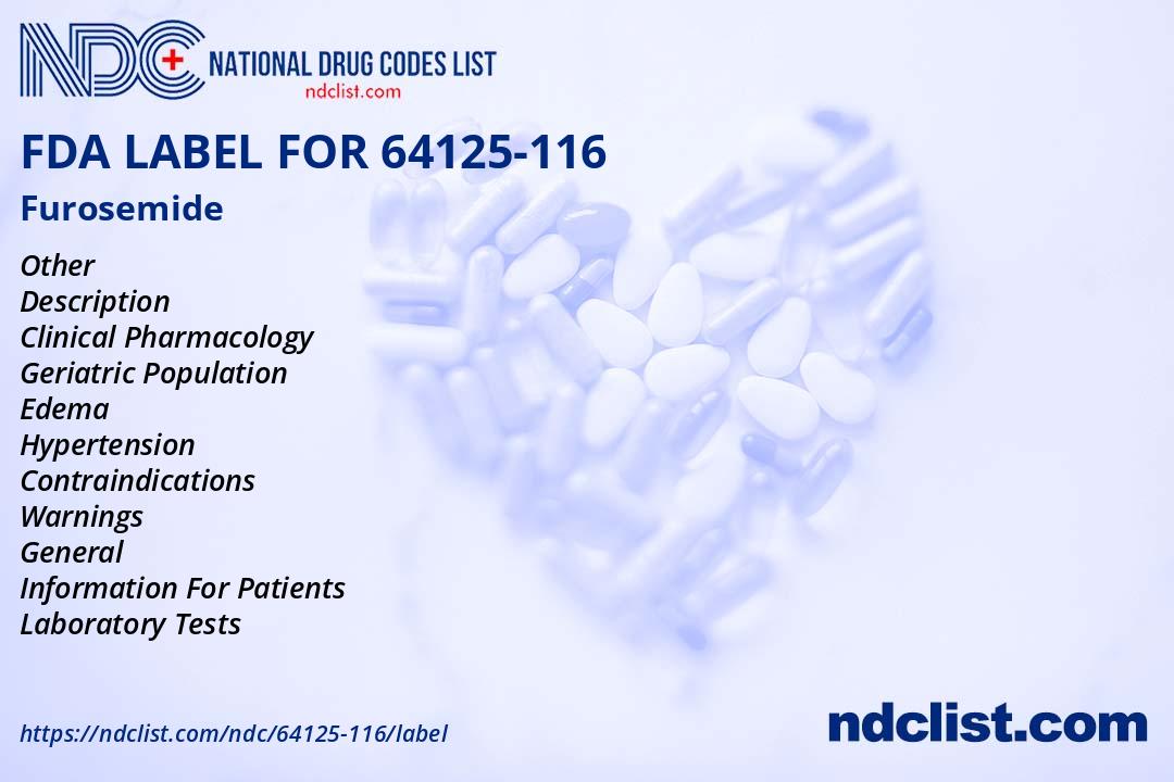 FDA Label for Furosemide - Indications, Usage & Precautions
